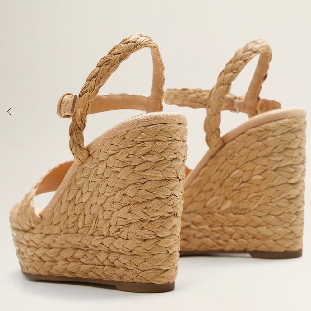Mango Wedge Braided Platform Sandals - Gem